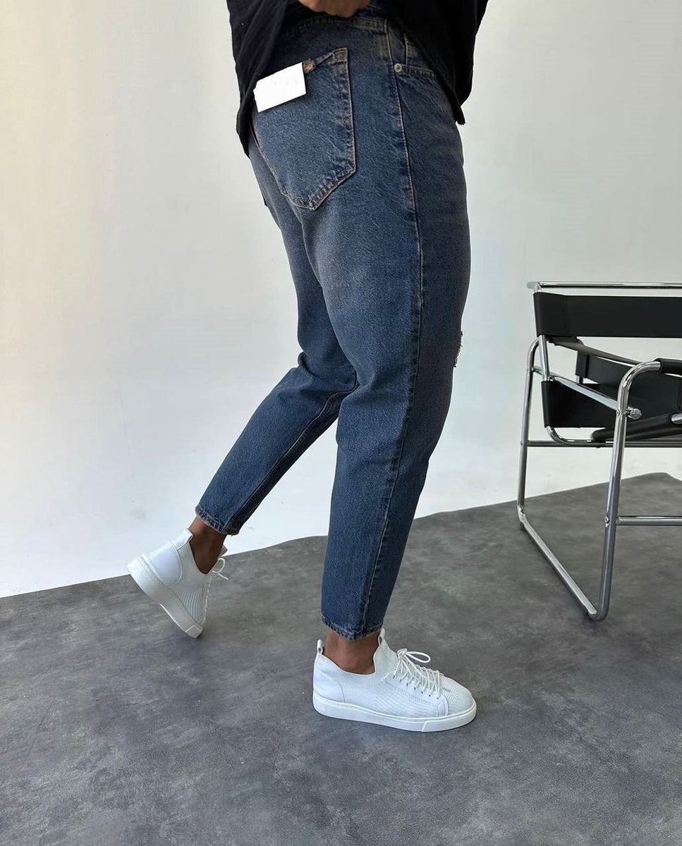 Boyfriend Jean - Dark Blue – EL PATRON CLOTHING STORE